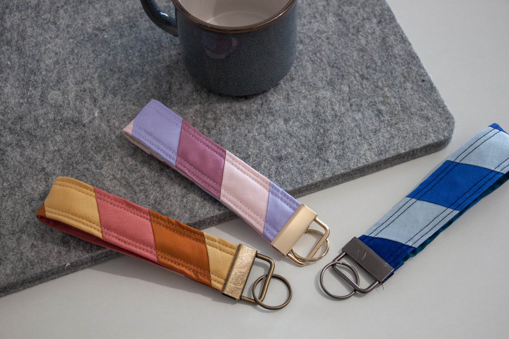 Porte-clé patchwork graphique | Patchwork Debutant Porte-clé patchwork graphique | Patchwork Debutant